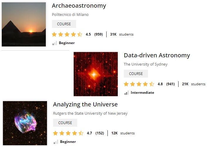 Free Astronomy Courses On Coursera