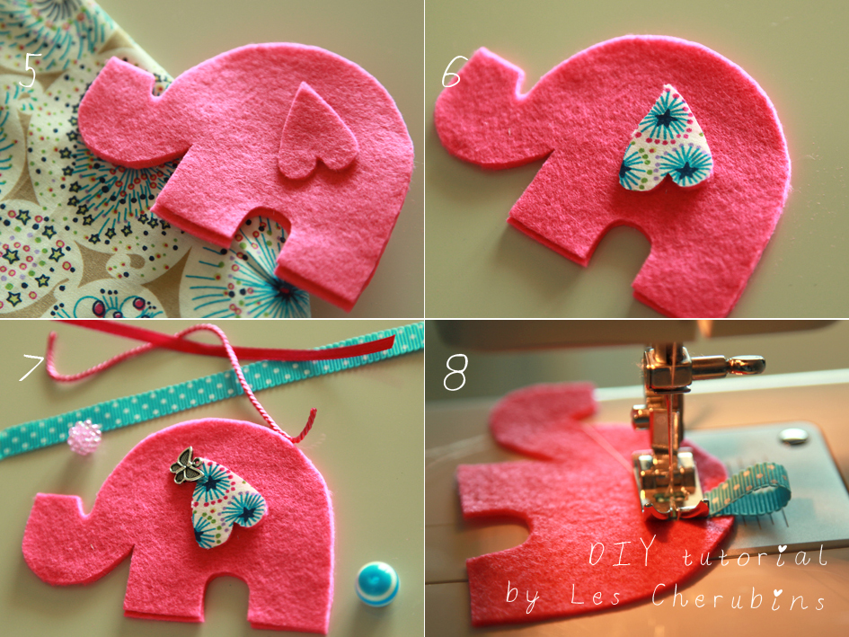 Les Chérubins: DIY tutorial for elephant key chain