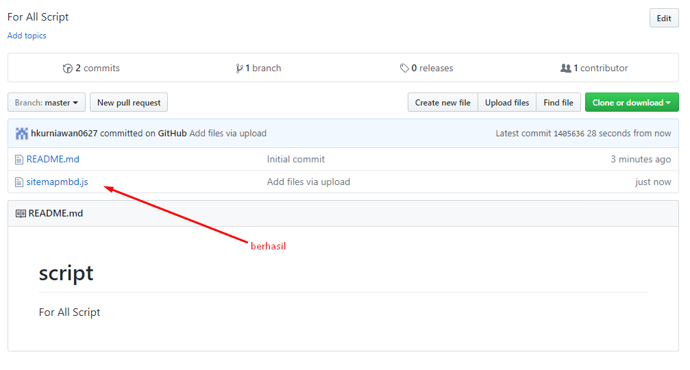 Cara Meng Upload File Javascript Ke Hosting Gratis Github