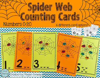 Spider Web Counting Cards | Just Teachy