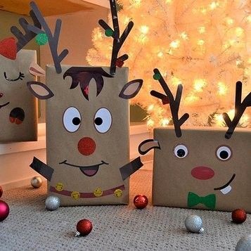 Mi Fiesta Creativa: Forra tus regalos con estilo de reno navideño