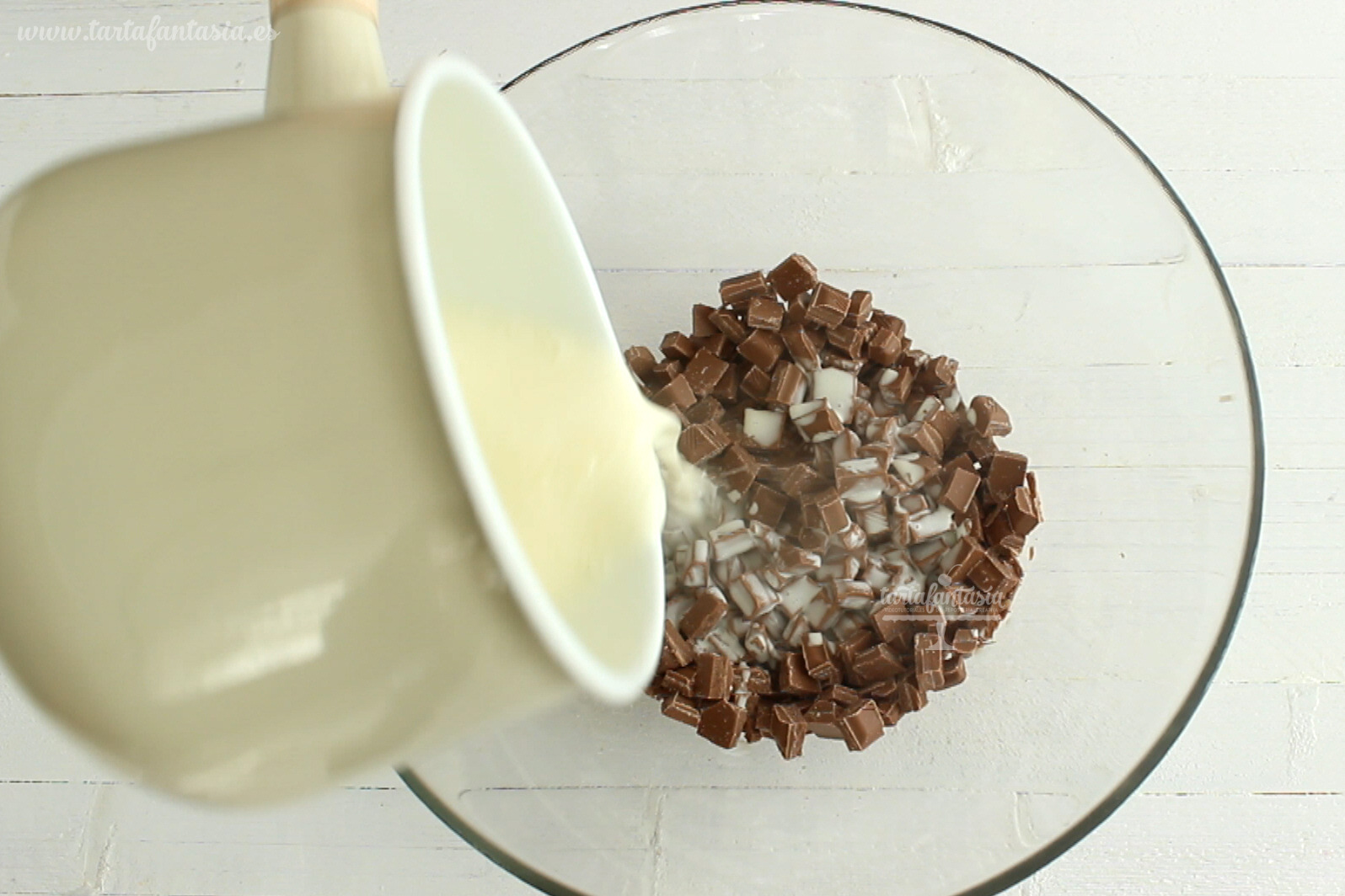 Cómo hacer Ganache de Chocolate con Leche - TartaFantasía