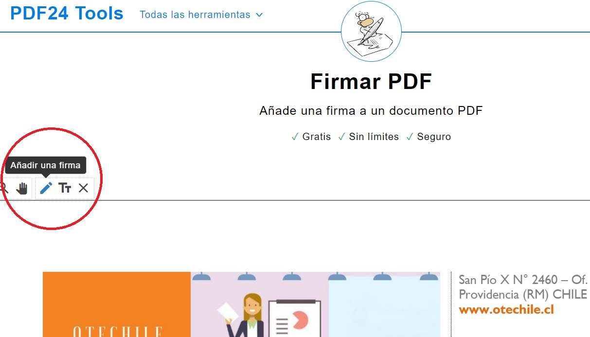 Como firmar un documento PDF de forma fácil, rápida y gratis ~ OTEChile