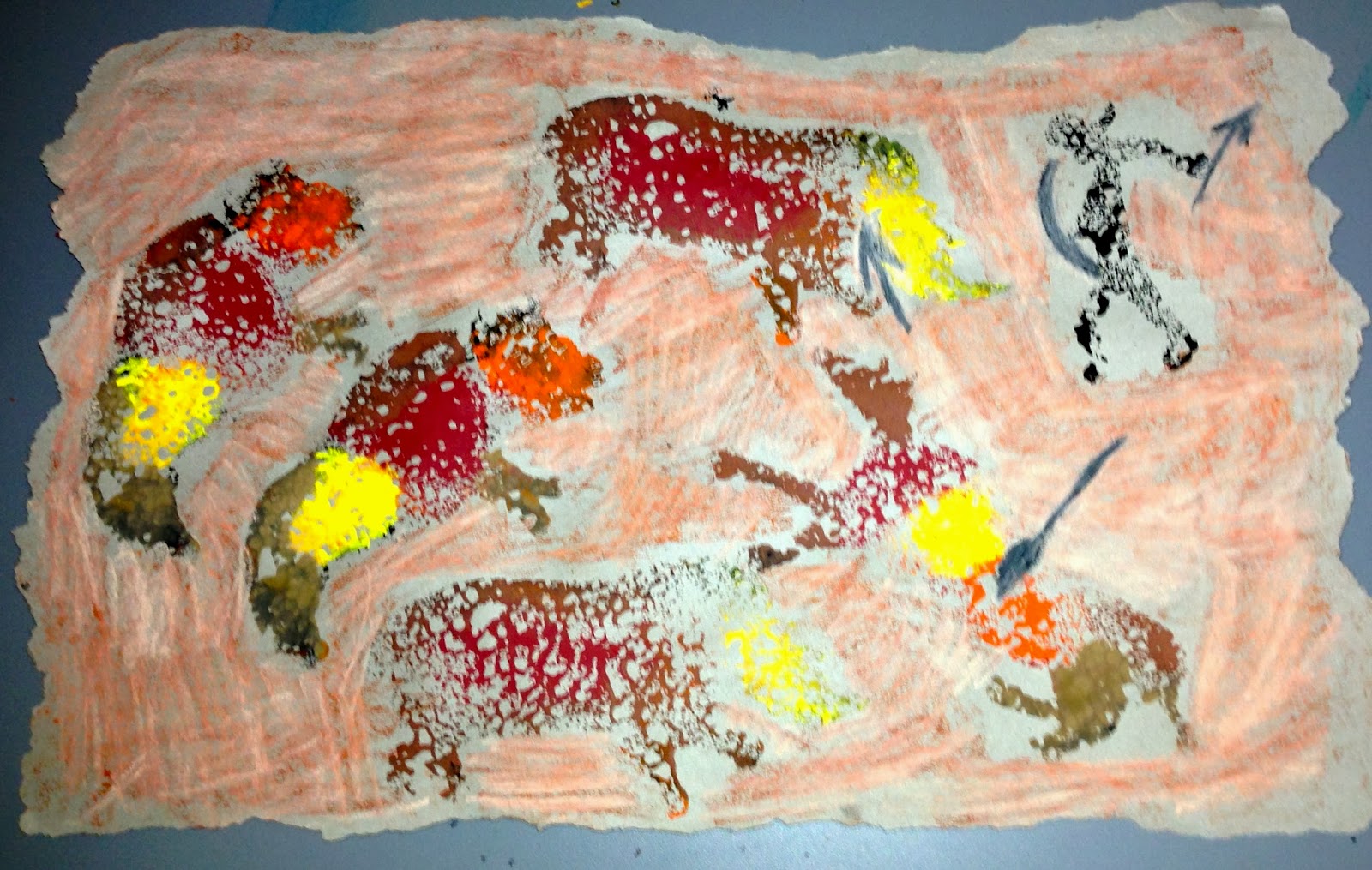 Expression of Imagination: Cave Art by Sixth Grade