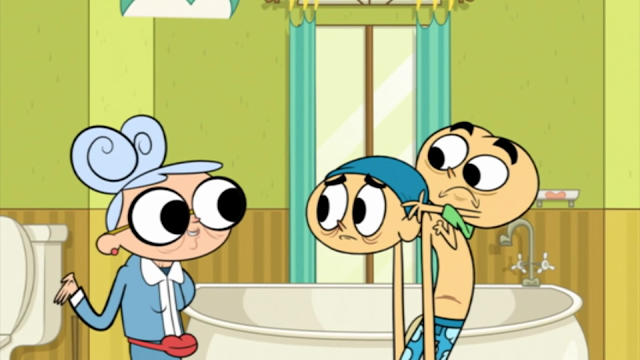 Shirtless Drawn Cartoon Boys & Men: Zack Freeman in Swimming Trunks 4