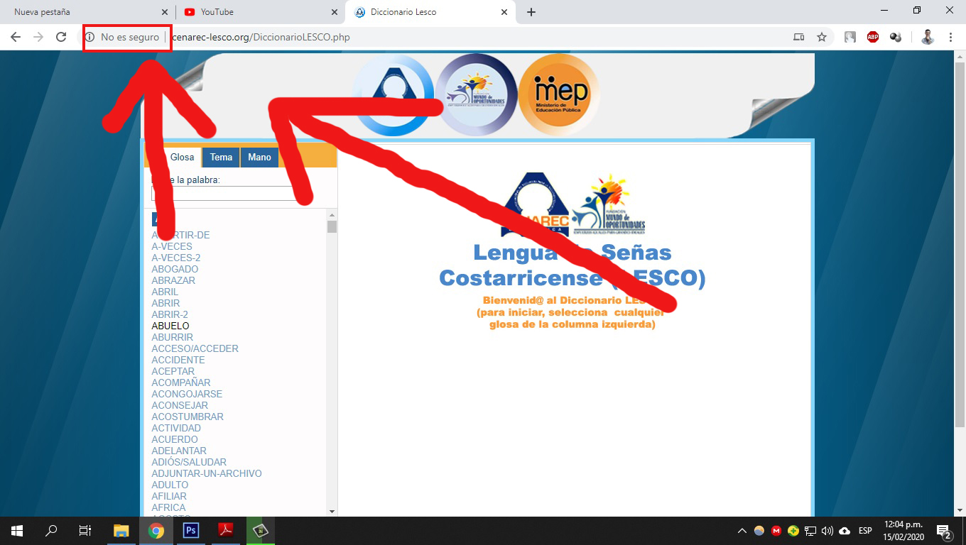 Diccionario de LESCO - Lenguas de Señas Online