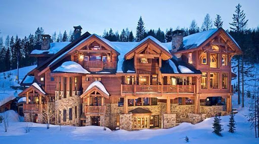 Front Elevations of 15 Stunning Log Homes and Log Mansions - Cozy Log ...