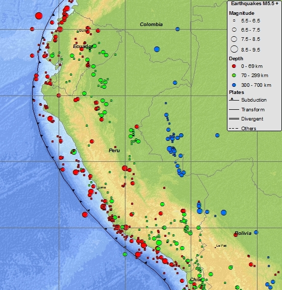 El Planeta Azul: Mapas geológicos de Perú y riesgos