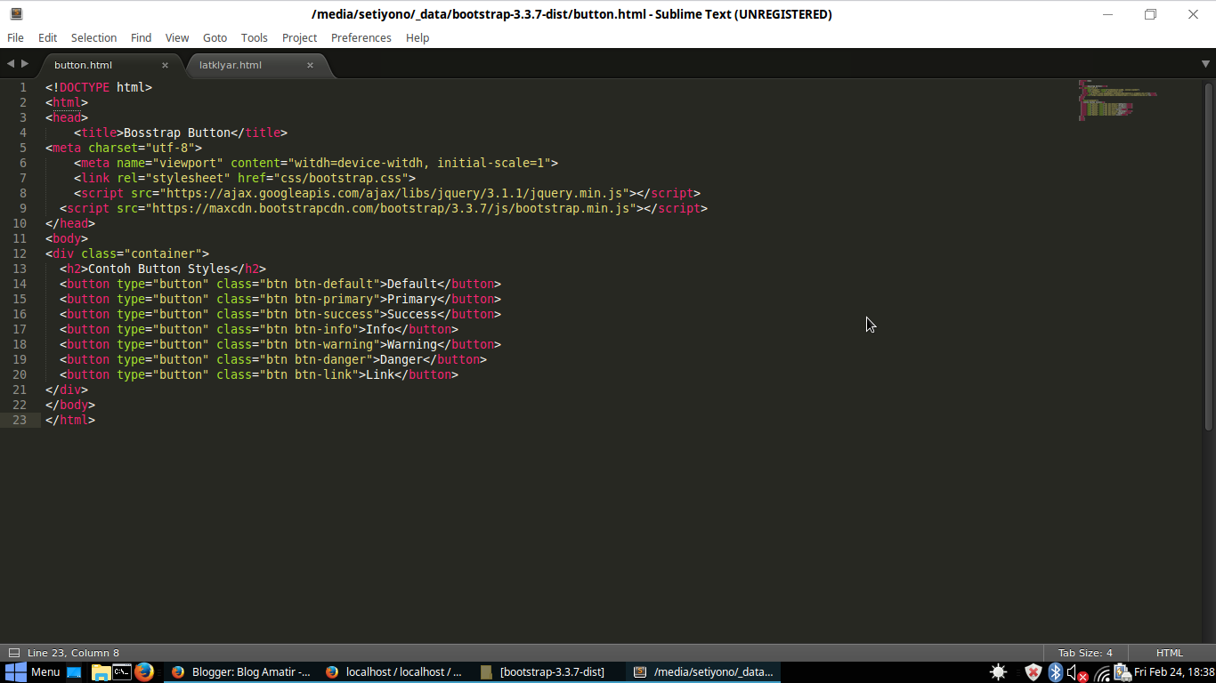 Tutorial Membuat Button Dengan Bootstrap Button ~ Setiyono's Blog Tutorial Membuat Button Dengan Bootstrap Button ~ Setiyono's Blog
