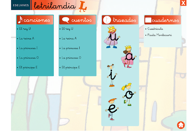 APRENDER ES DIVERTIDO 1º Y 2º: Letrilandia: cuentos de las vocales.