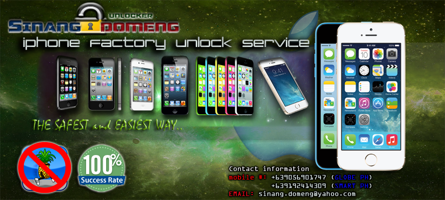 IPHONE FACTORY UNLOCK SERVICE Sinangdomeng Unlocker