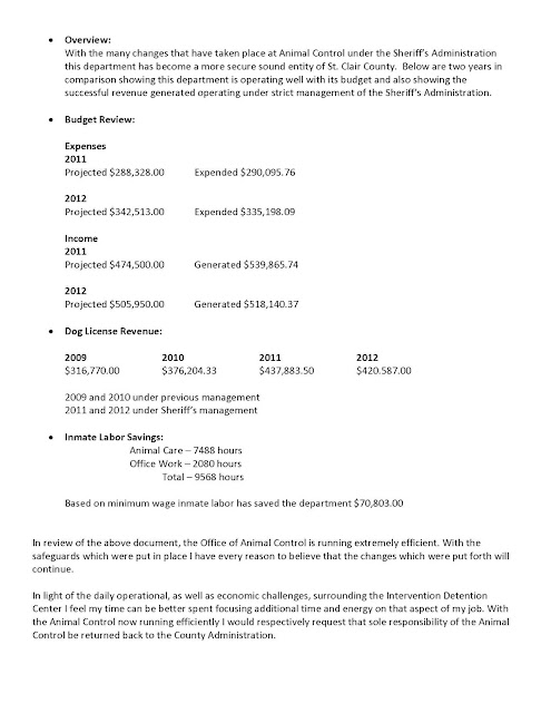 Animal Control Letter