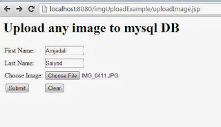 Upload image file into database using java servlet, jdbc and mysql