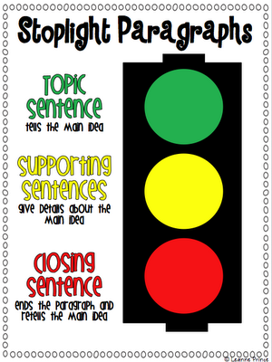 Mrs. Oliveira's Class Blog: Stoplight Paragraphs/Transition Words