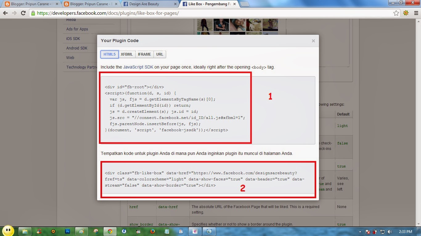 Cara Membuat Fanspage Like Box di Blogspot ~ Pripun Carane