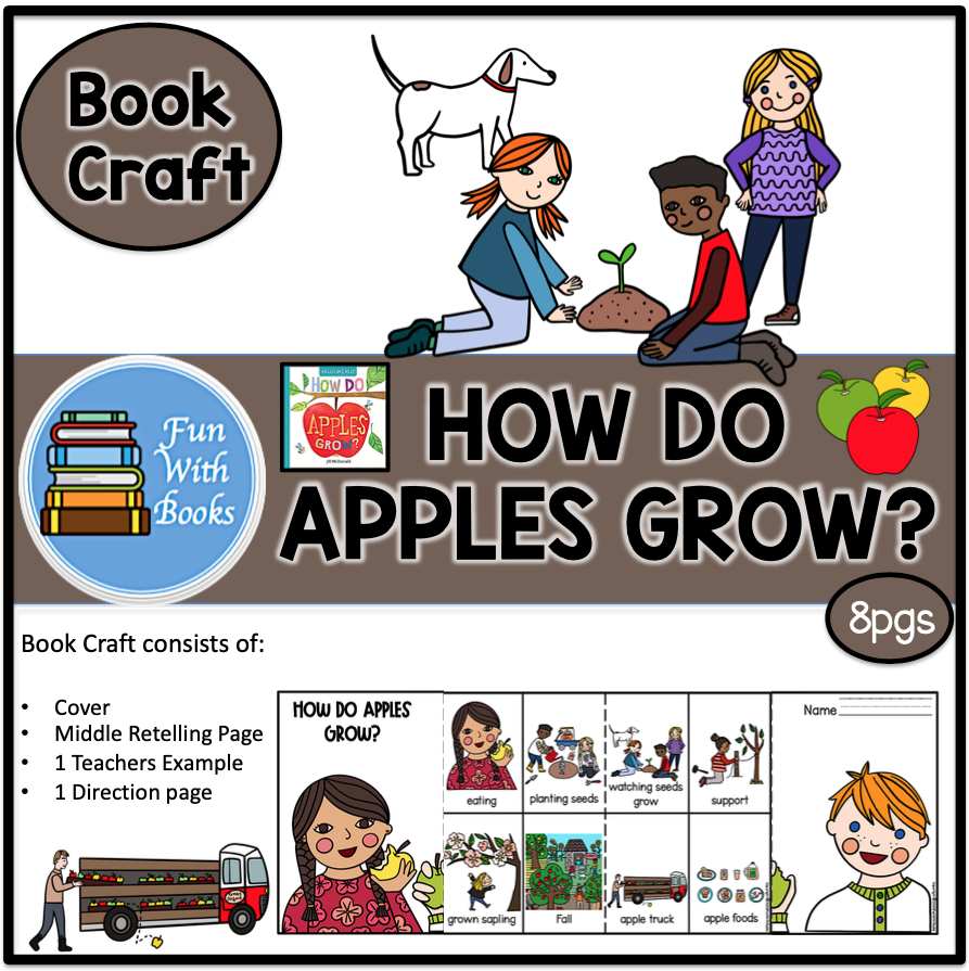 HOW DO APPLES GROW? BOOK CRAFT ~ Book Units by Lynn