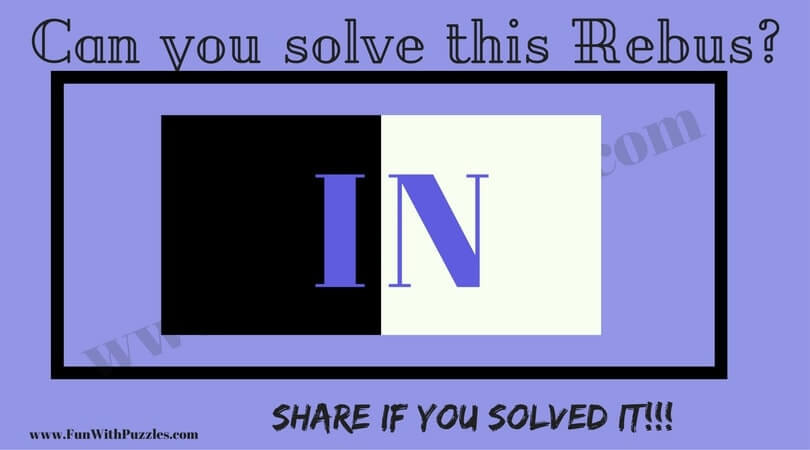 Rebus Puzzle: English Riddle with Answer