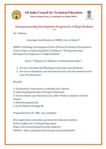 Entrepreneurship Development Program for College Students