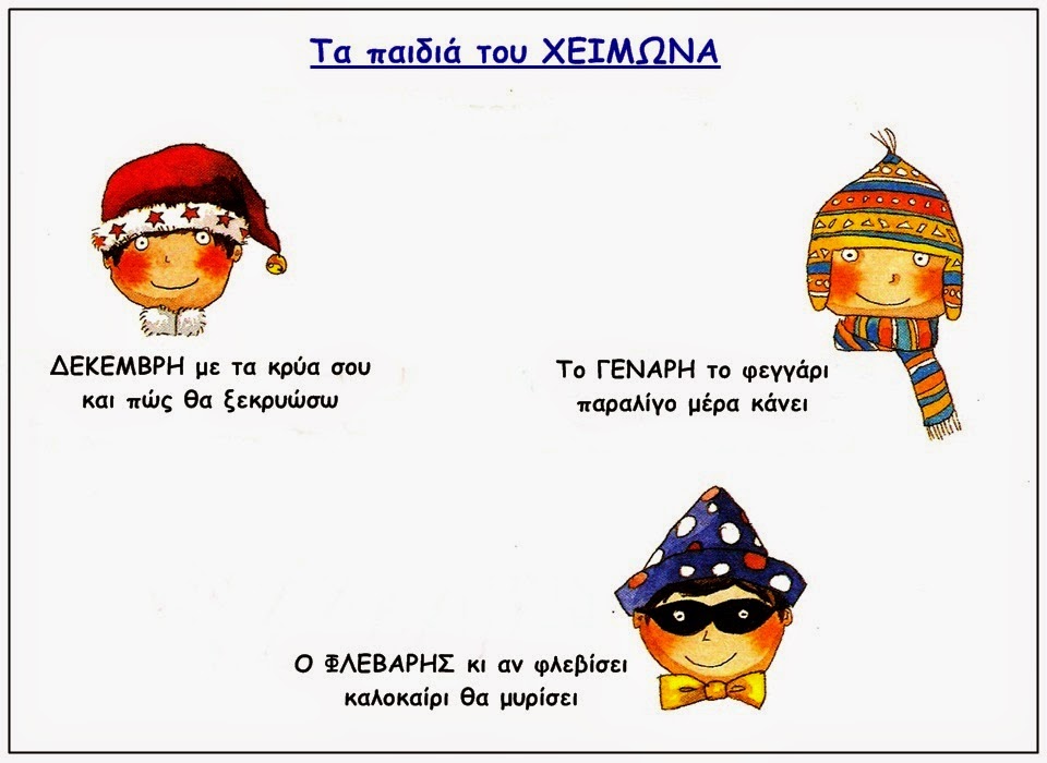 1ο ΝΗΠΙΑΓΩΓΕΙΟ ΙΣΤΙΑΙΑΣ: Χρόνος, Εποχές και Μήνες στο Νηπιαγωγείο (μέρος 2)