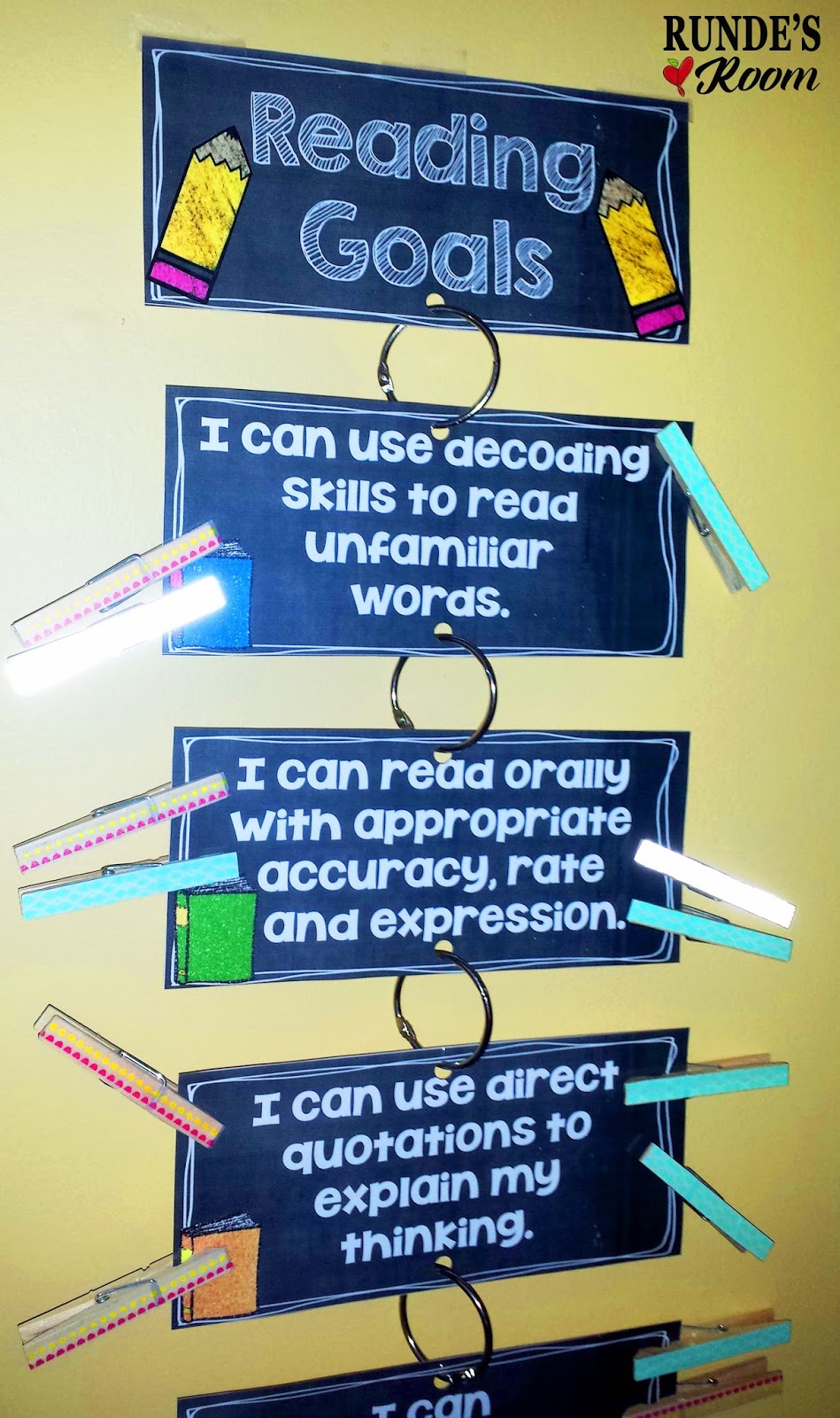 Differentiation in Writing - Goal-Setting Clip Chart | RUNDE'S ROOM