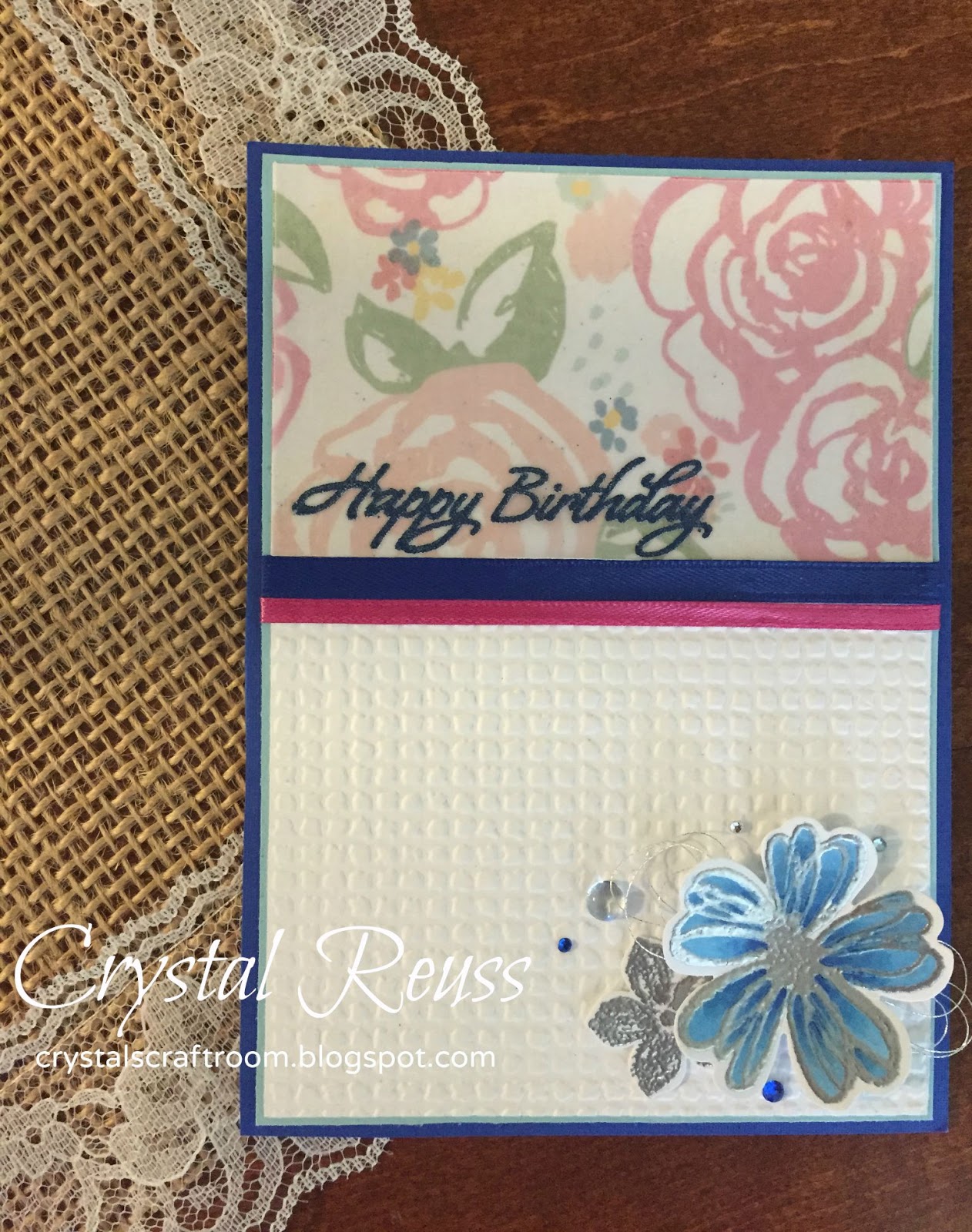 Crystal's Craftroom: Embossed Birthday Card