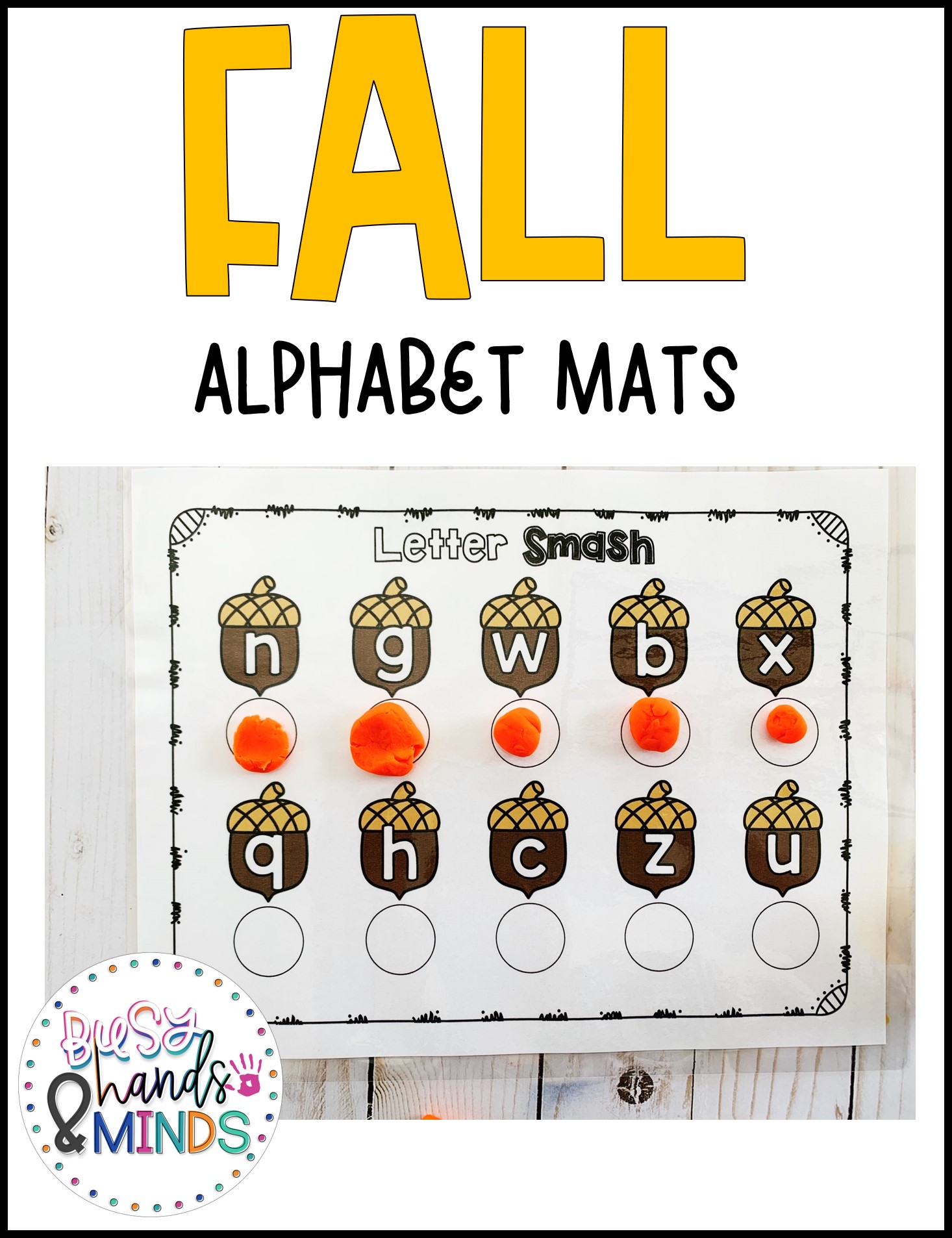Fall Alphabet Mats | Busy Hands and Minds