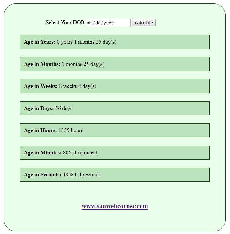 How To Calculate Age By Date Of Birth Using Php Programming