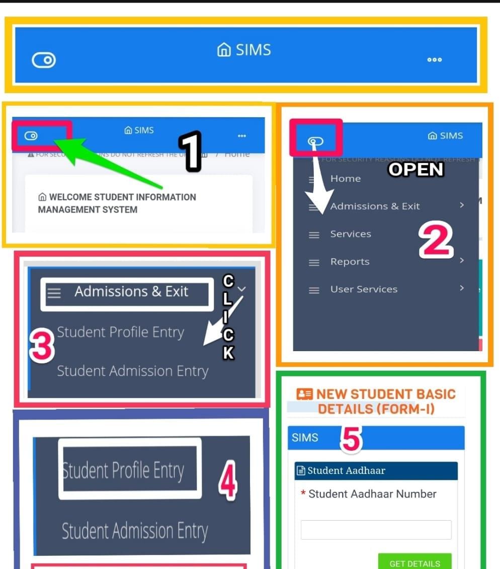 New Student Online Registration Form in Child Info SIMS 2021-22 - GSR ...