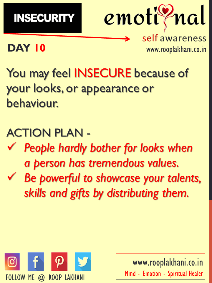 Emotional Insecurity - Day 10 - Roop Lakhani