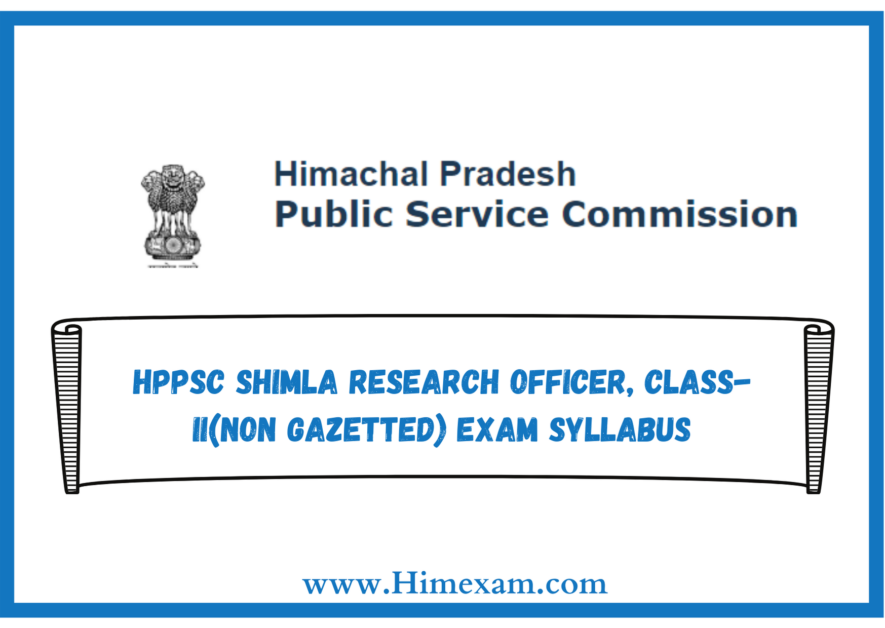 HPPSC SHIMLA Research Officer, Class-II(Non Gazetted) Exam Syllabus ...