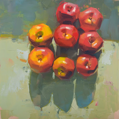 Carol Marine's Painting a Day: Apple Shadows