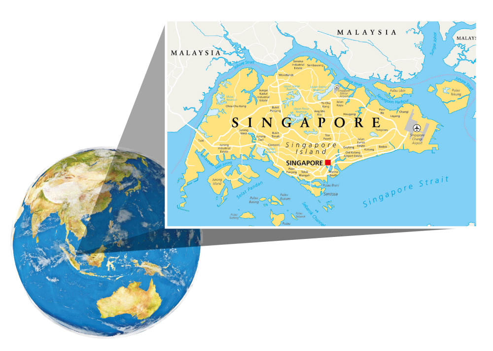 Map of each country: Map of singapore