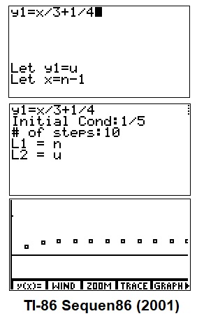 Eddie's Math and Calculator Blog: TI-86: Sequence Graphing
