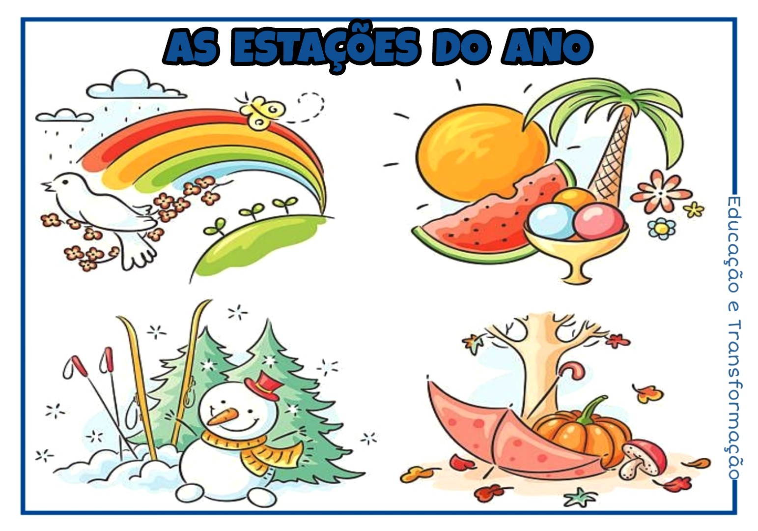 Desenhos Das Quatro Estações Do Ano - RETOEDU