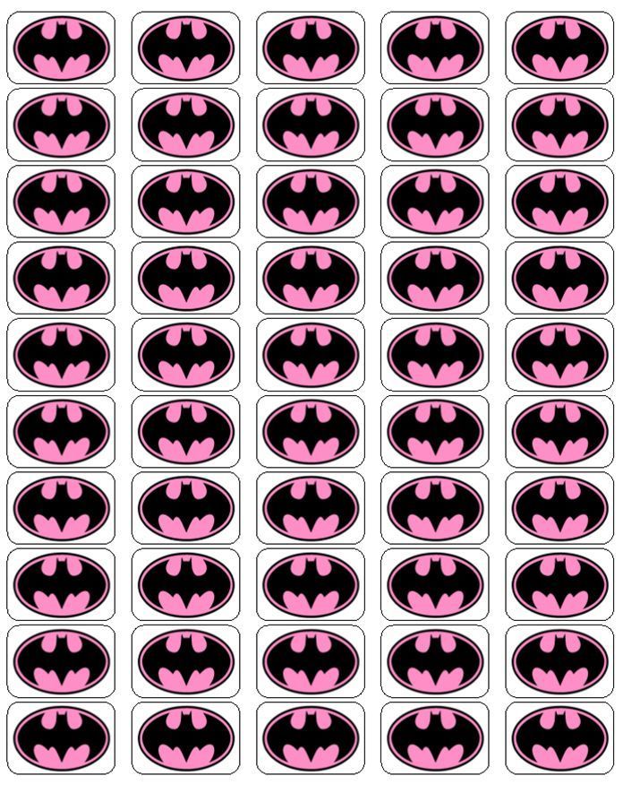 Printable Pink Batman Logo