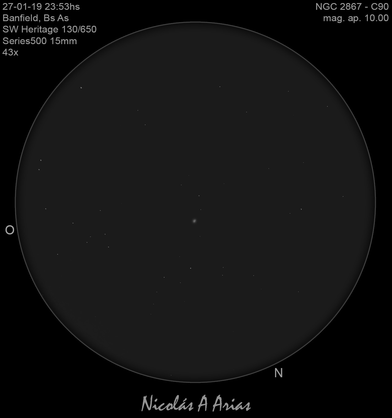 Dibujo Astronómico: NGC2867