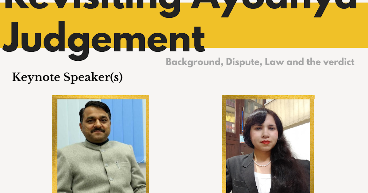 [Online] Webinar on Revisiting the Ayodhya Judgement by Think India, Chandigarh & Licitelite ...