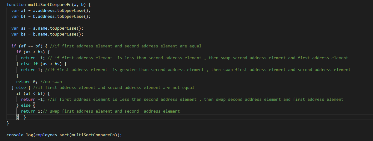 How to multi sort in array object using vanilla JavaScript