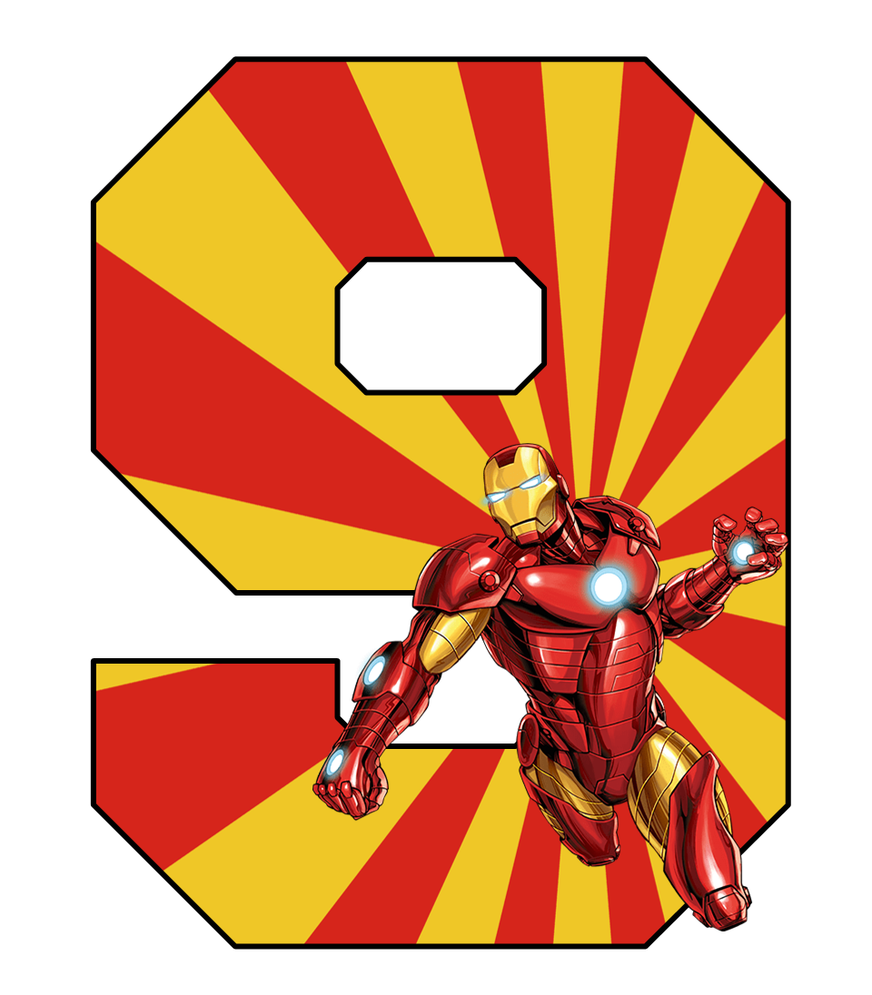 Kits imprimibles gratis : Números Iron Man
