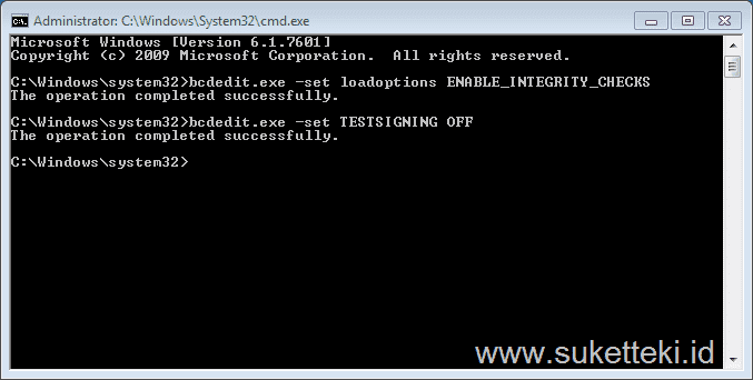 Cara Menghilangkan Test Mode Windows 7 Build 7601 - Suketteki