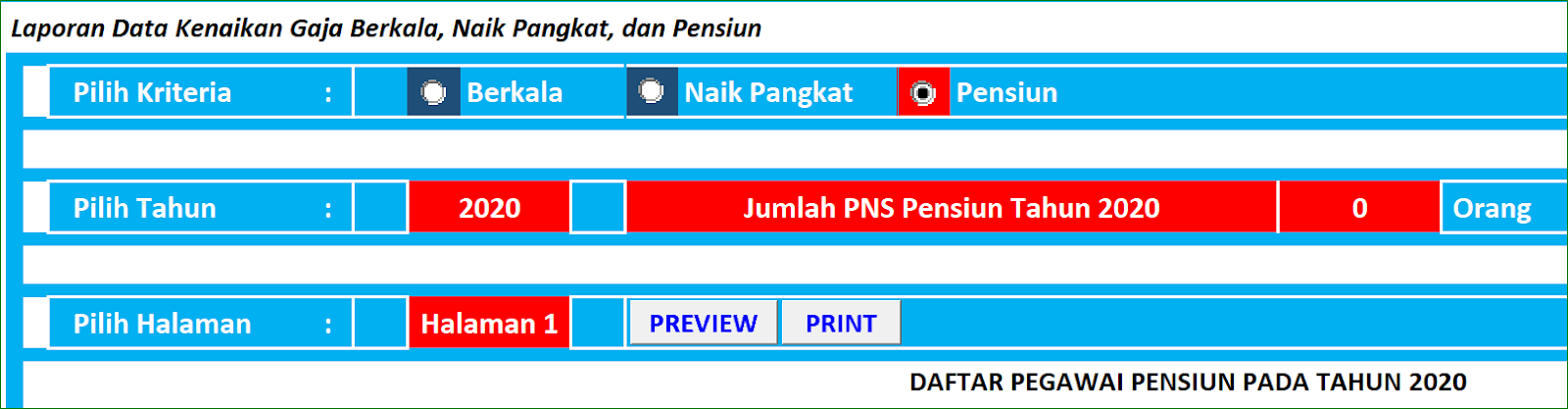 Aplikasi Database Kepegawaian - ExcelManiacs