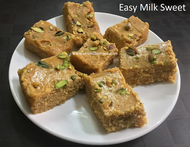 Easy Milk Sweet - Instant milk sweet with kova, condensed milk and sugar