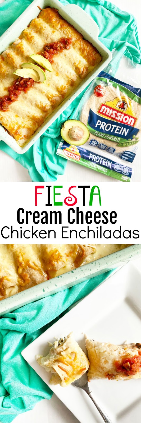 Fiesta Cream Cheese Chicken Enchiladas | Ally's Sweet & Savory Eats