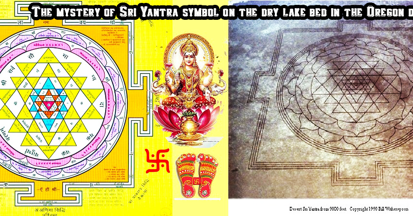 The Mystery of Sri Yantra symbol on the dry lake bed in the Oregon ...