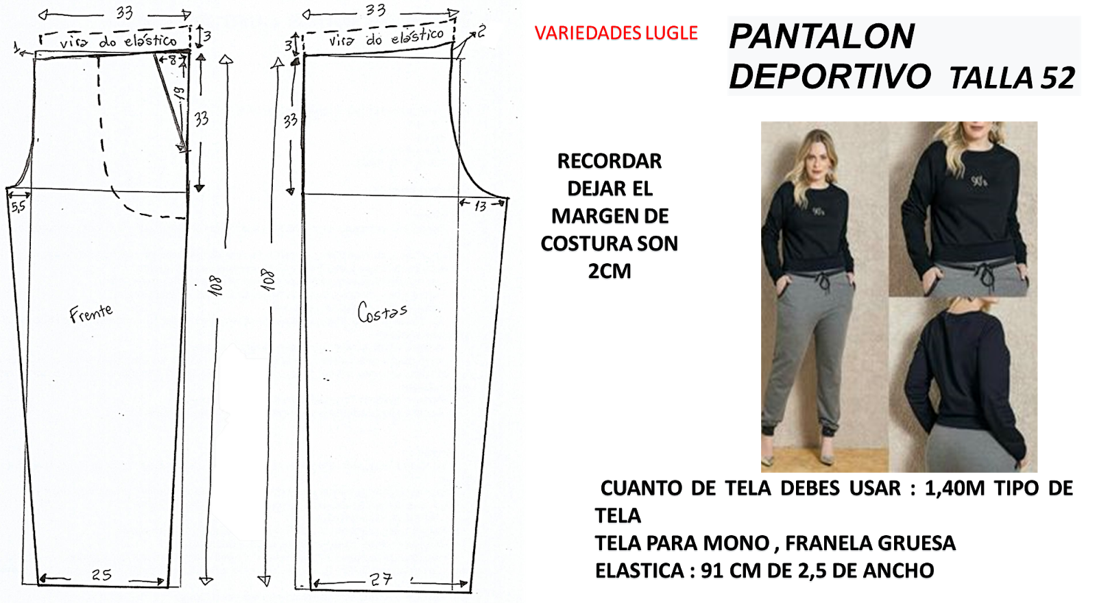 PATRONES GRATIS TALLAS GRANDES