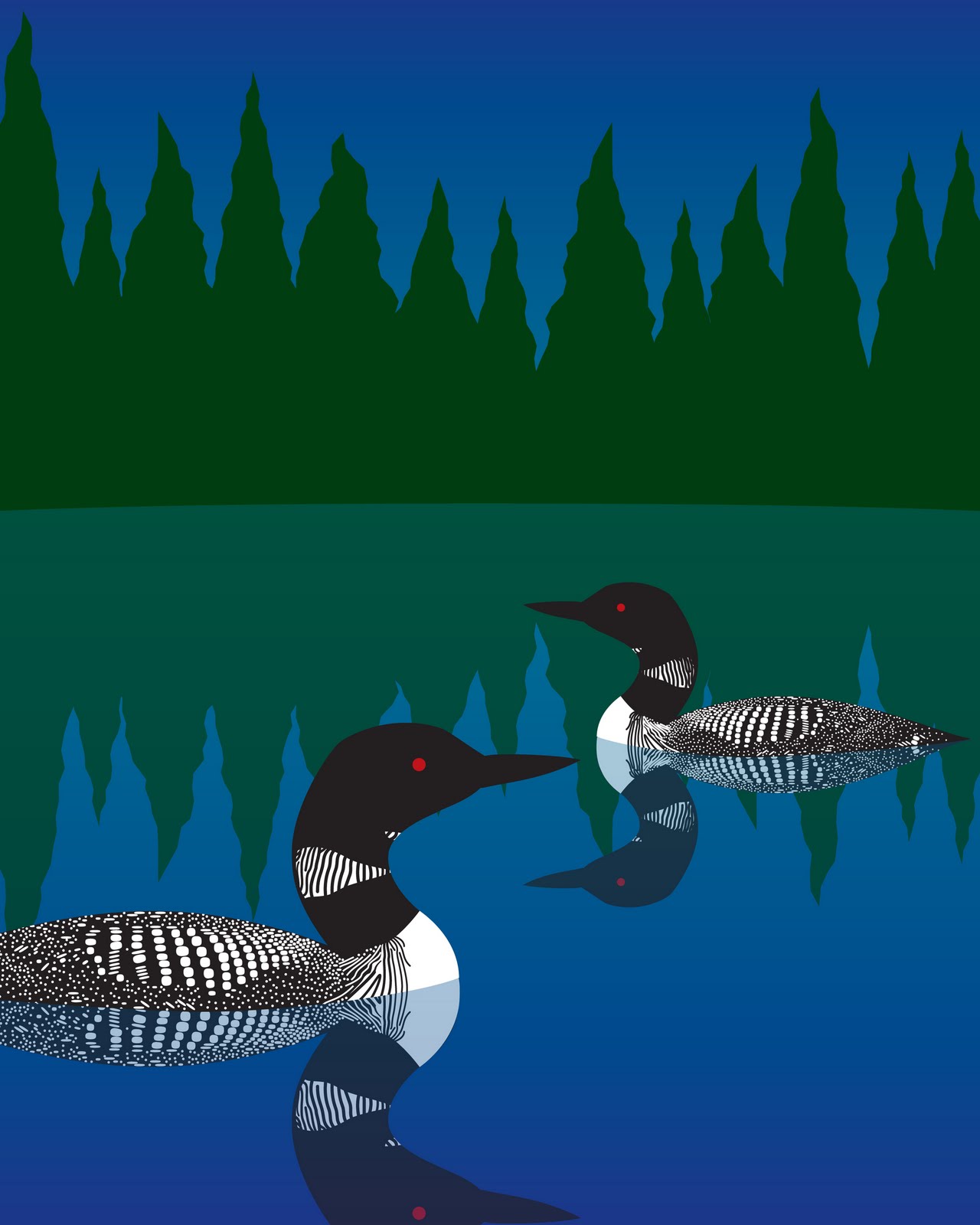 Scarlett Design: Loons Illustration