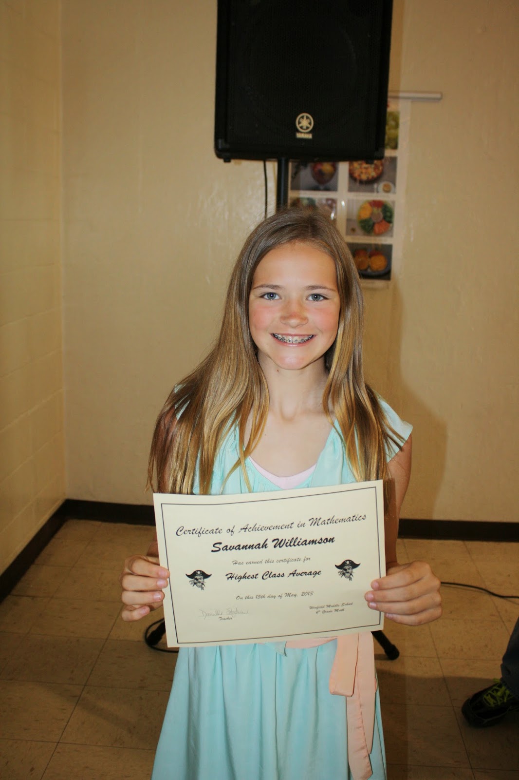 The Williamson Family: Savannah 6th Grade Awards Day