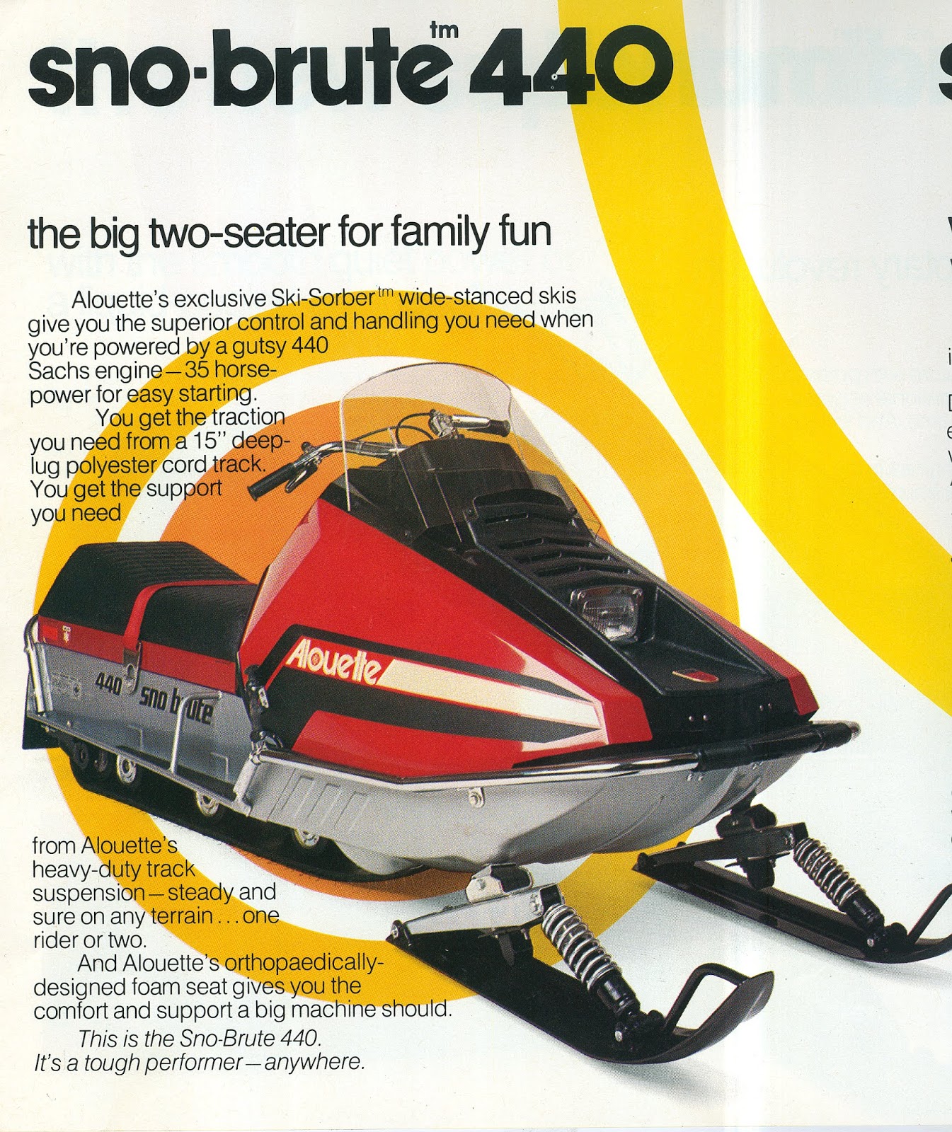 CLASSIC SNOWMOBILES OF THE PAST: 1974 ALOUETTE SNO-BRUTE 440 SNOWMOBILE