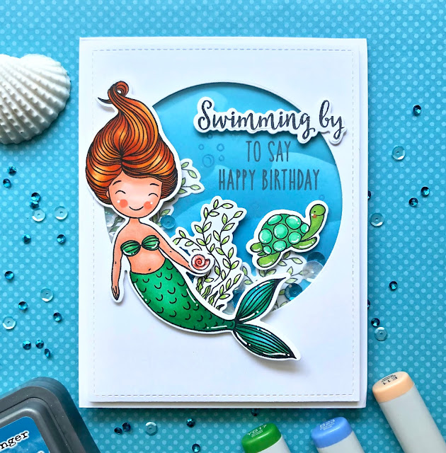 The Queen's Scene: Mermaid Card Collection Day 2 - Swimming By