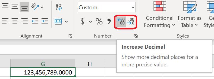 Excel में Number Format